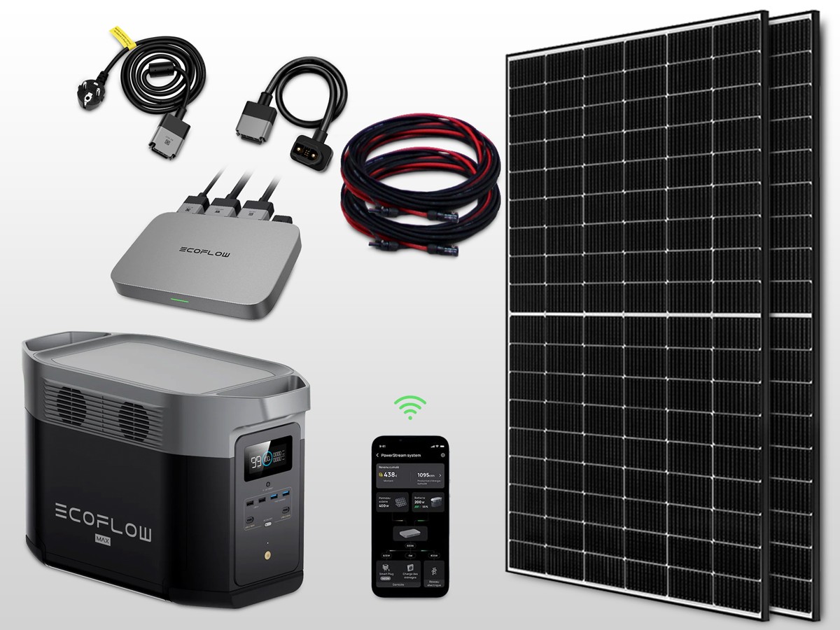 Kit solaire autoconsommation 900W avec batterie DELTA 2 MAX | 2kWh * SOLARIS-STORE